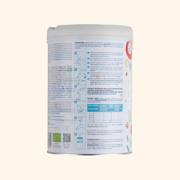 Jovie Goat Milk Stage 1 Organic Formula (0-6 Months) - Organic Formula ...